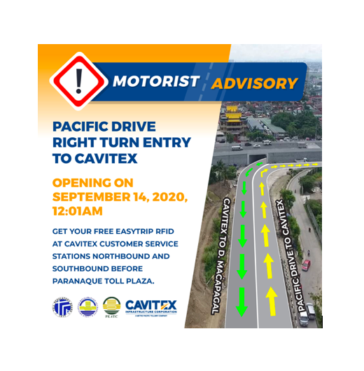 Pacific Drive entry into CAVITEX opens September 14 - Inquirer Mobility